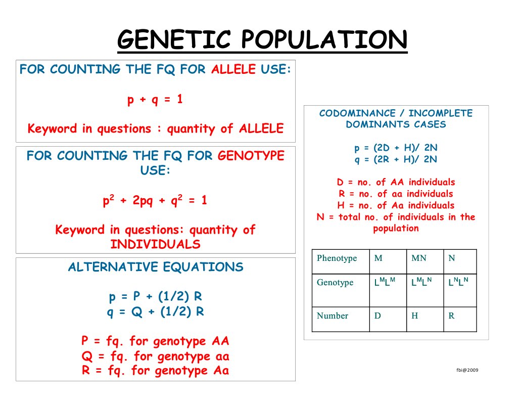 Genetic Population | PDF | Science & Mathematics