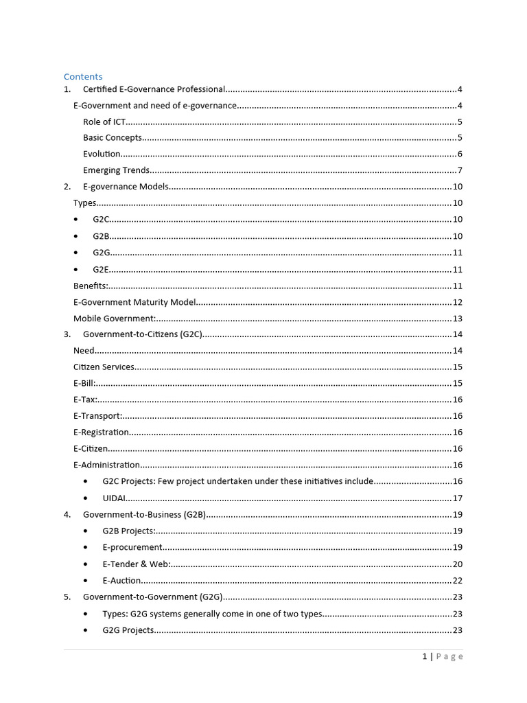 E Governance | PDF | Cloud Computing | E Government