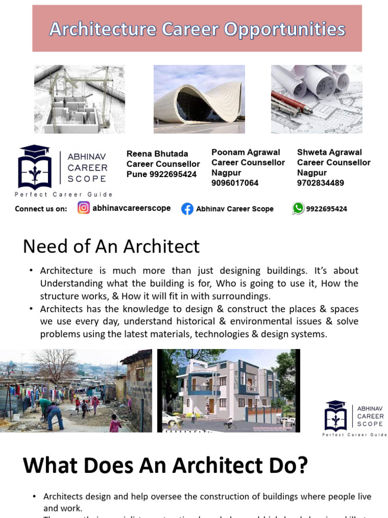 Architecture Career Opportunities | PDF | Architect