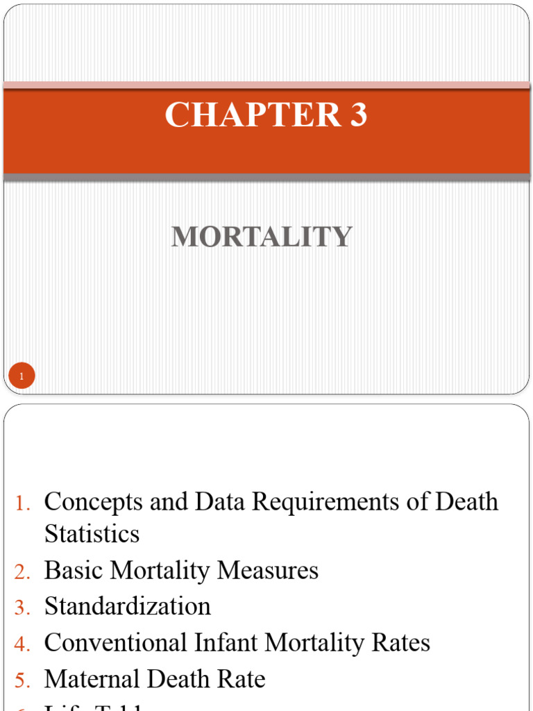Demography (CH 3) | PDF | Incidence (Epidemiology) | Mortality Rate