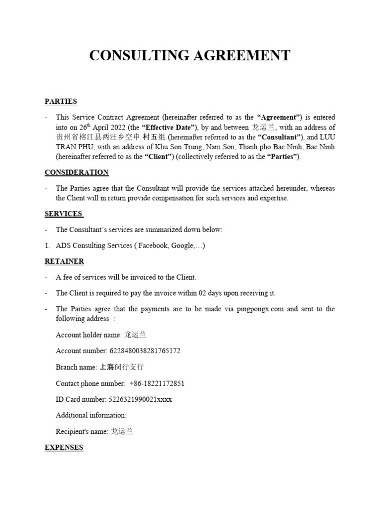 Consulting Agreement Template Signaturely | PDF | Private Law ...
