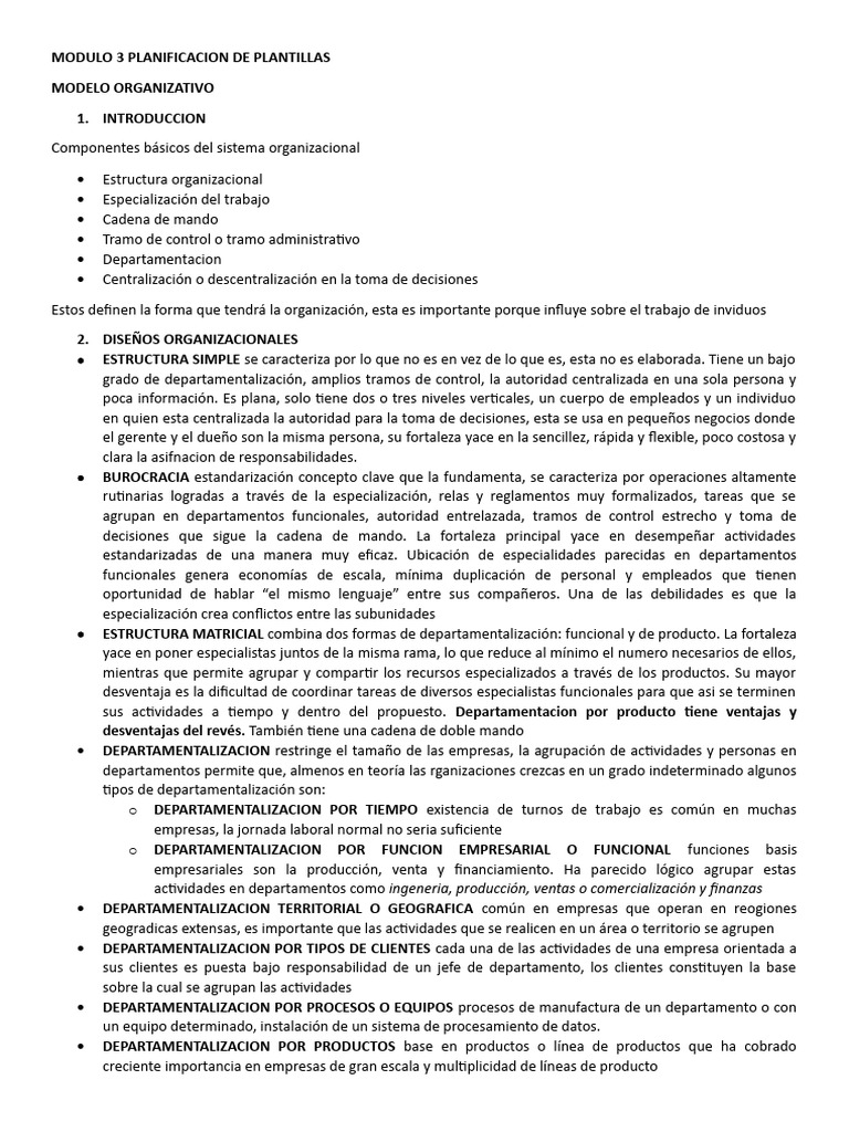 Modulo 3 Planificacion de Plantillas | PDF | Gestión de recursos humanos | Business