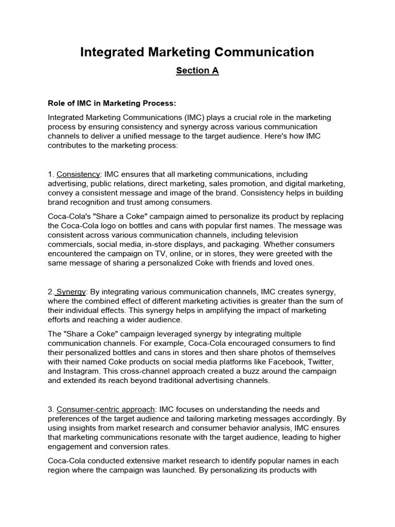 Integrated Marketing Communication | PDF | Marketing Communications | Brand