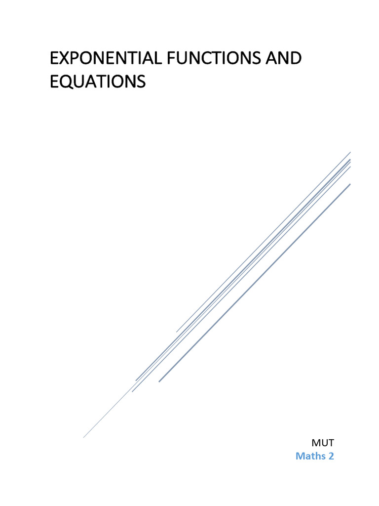 Exponential Functions and Equations | PDF | Exponential Function ...