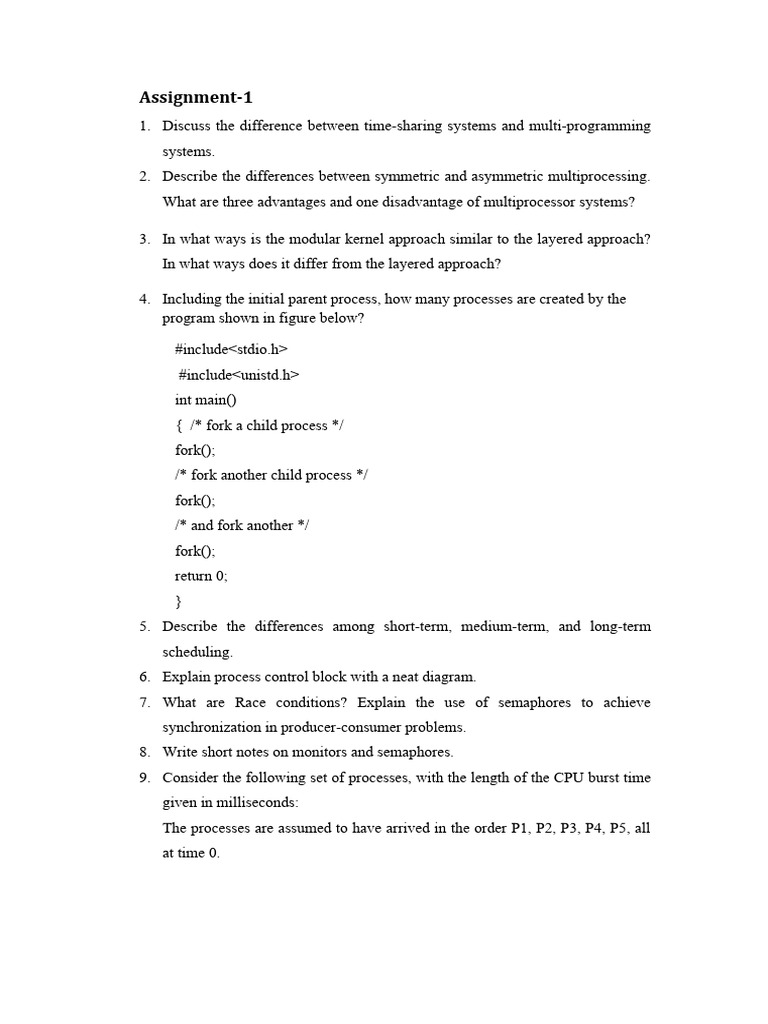 Assignment-1 | PDF | Scheduling (Computing) | Applied Mathematics