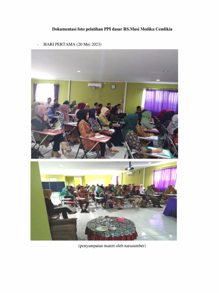 Dokumentasi Foto Pelatihan PPI Dasar RS | PDF