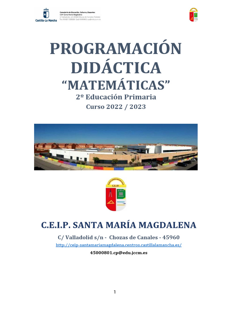 Programaciones 2º Educación Primaria 2022-2023 | PDF | Evaluación ...