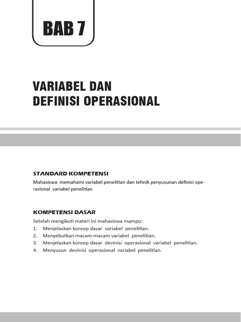 Variabel Penelitian dalam Keperawatan | PDF
