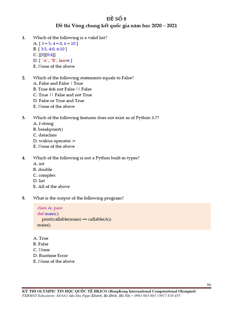 HKICO 2020-2021 National Finals Exam | PDF | Programming Paradigms ...