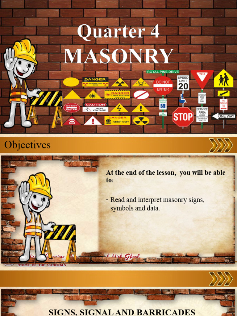 Masonry SignsSignals Barricades | PDF | Safety