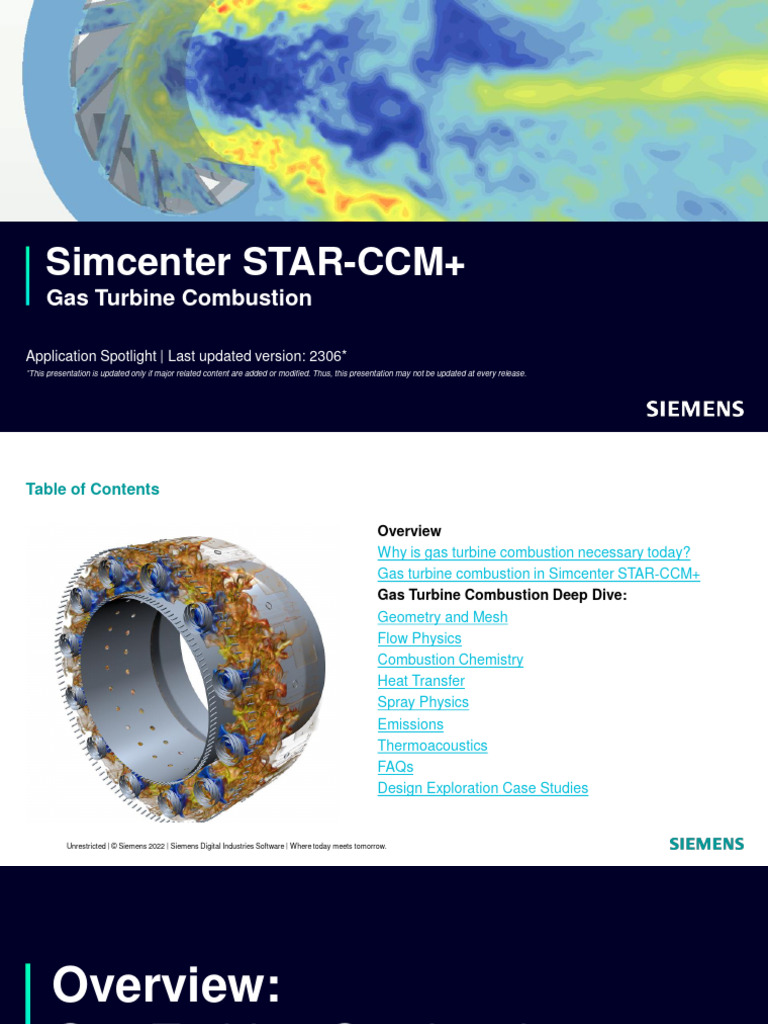 Simcenter STAR-CCM+ Gas Turbine Combustion - Application Spotlight Presentation | Download Free ...