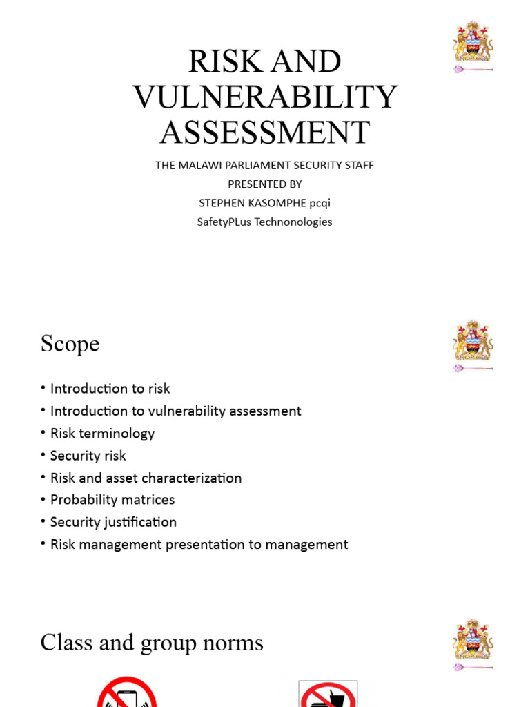 Risk and Vulnerability Assessment | PDF | Risk | Vulnerability (Computing)