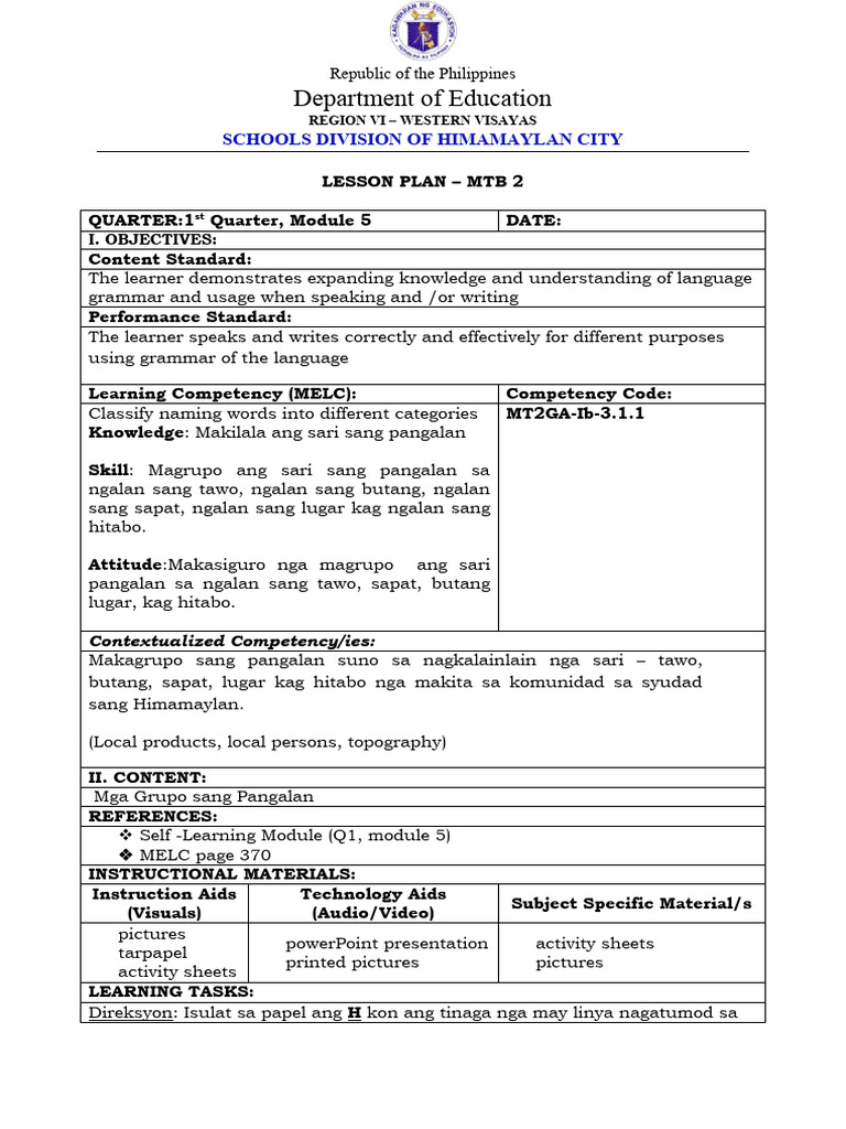 Lesson Exemplar SAMPLE | PDF