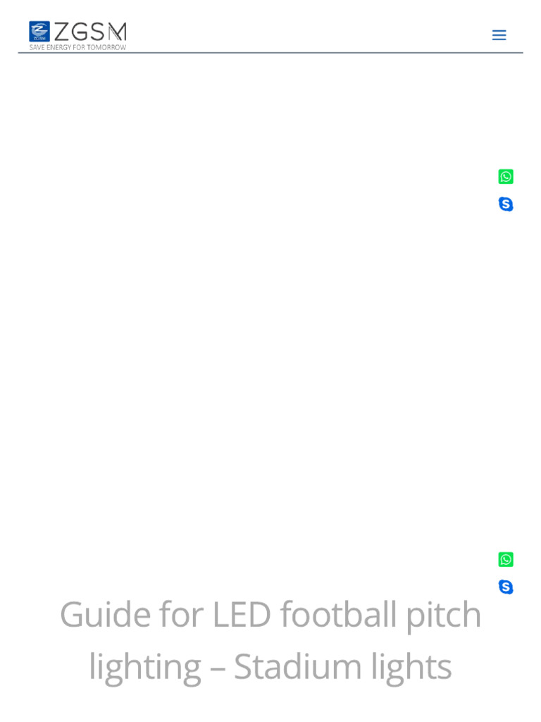 Guide For LED Football Lighting - Stadium Lights - ZGSM | PDF ...