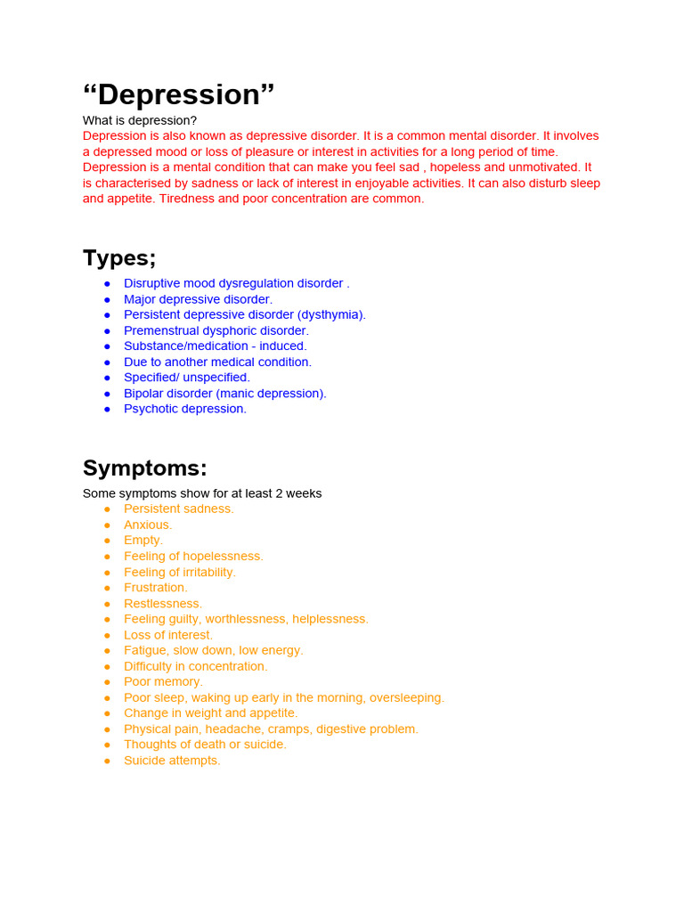 Depression | PDF