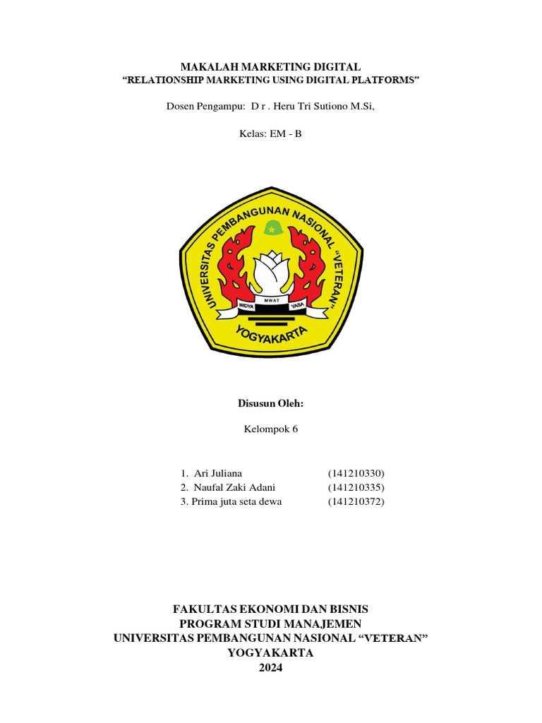 Makalah Marketing Digital Kelompok 6 ( | PDF