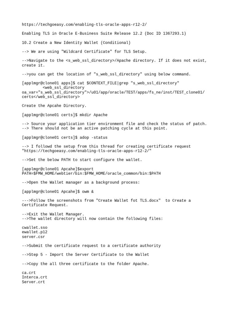 TLS Setup | PDF | Transport Layer Security | Apache Http Server