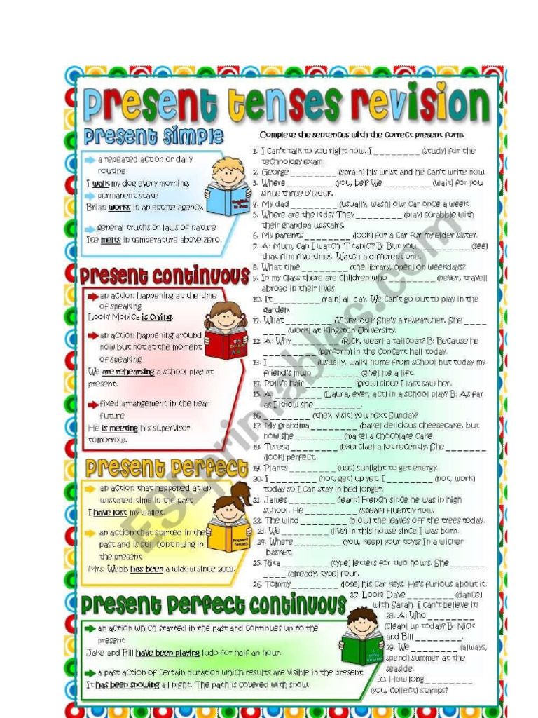 Present Tense Revision | PDF
