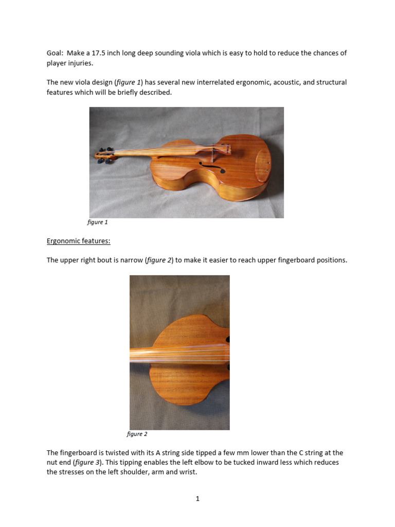 New Ergonomic Viola Design | PDF | Viola | Violin