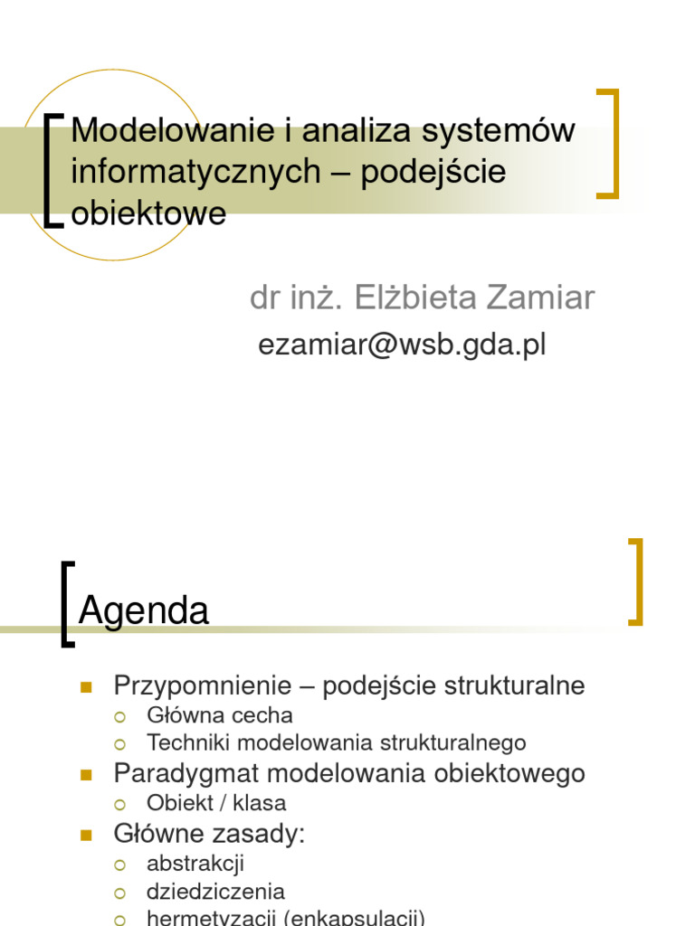 III - Modelowanie I Anliza SI - OOP I UML | PDF