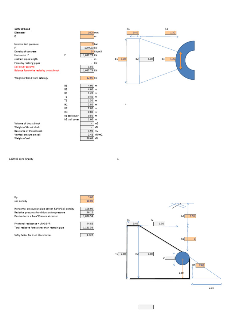 Thrust Block | PDF | Pressure | Applied And Interdisciplinary Physics