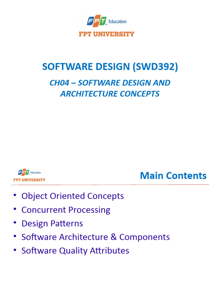 Ch04 - Software Design and Architecture Concepts | PDF | Object Oriented Programming ...