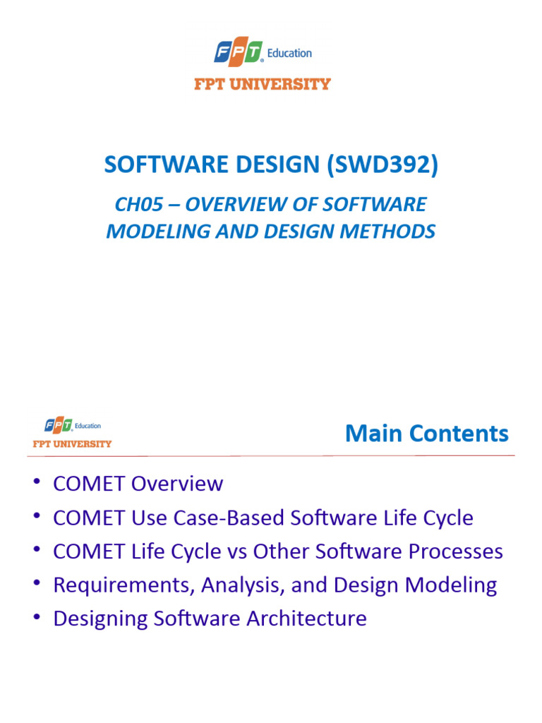 COMET Software Design Methods Overview | PDF | Use Case | Software ...