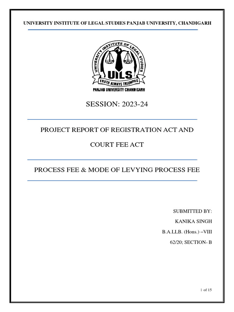 Court Fee Act Overview and Process Fees | PDF | Lawsuit | Common Law