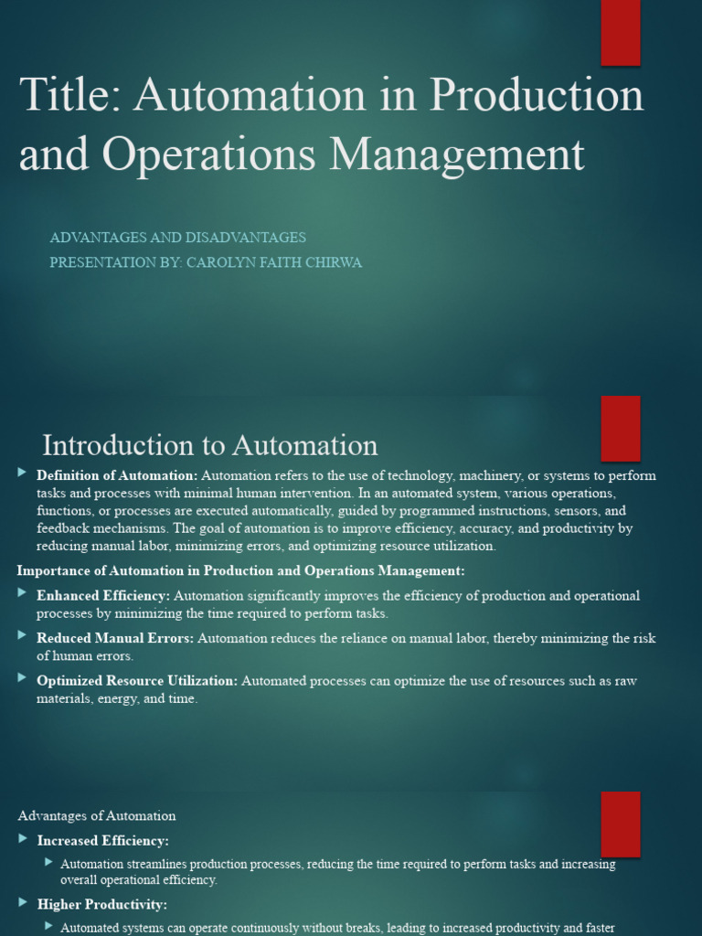 Faith Presentation | PDF | Automation | Business