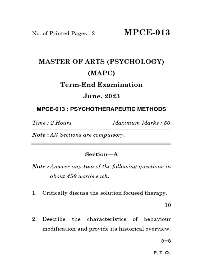 Mpce 013 | PDF