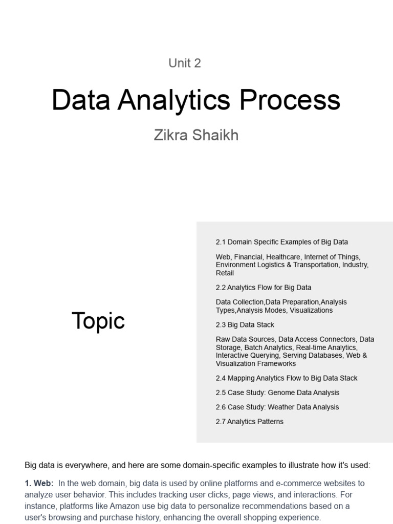 Unit 2 (ETI) BDA | PDF | Big Data | Analytics