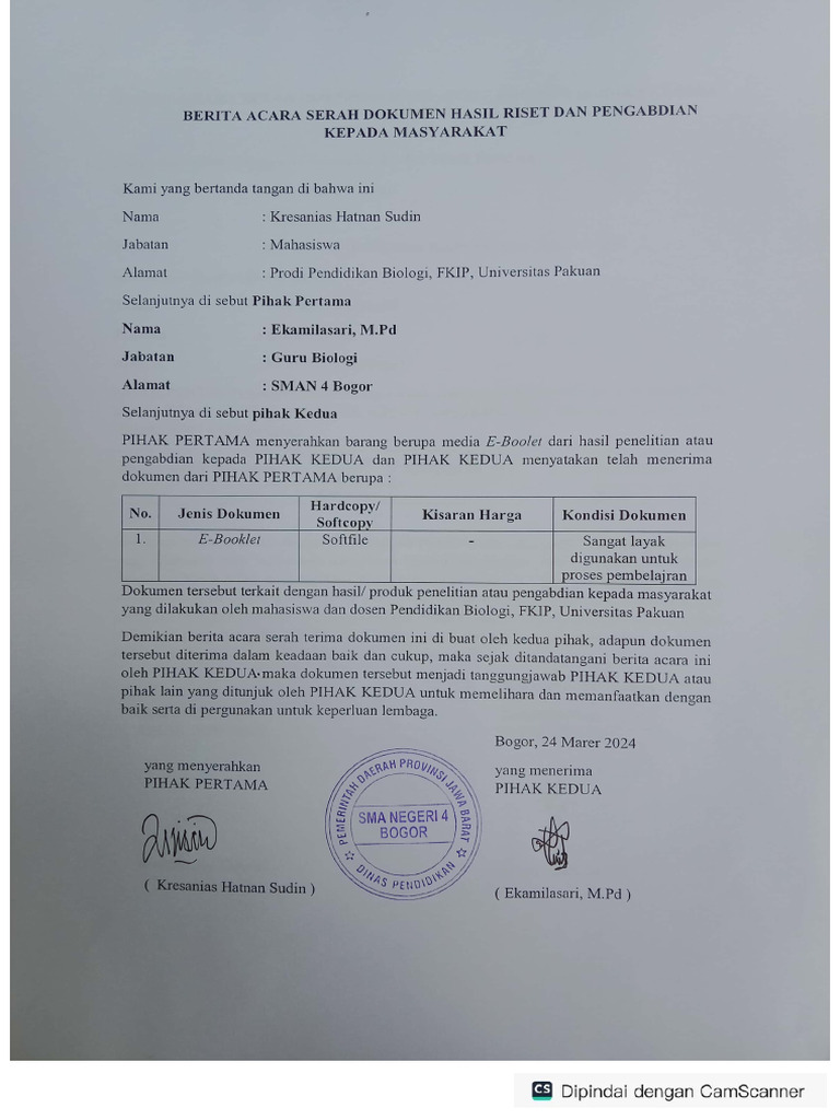 Berita Acara Kresan | PDF