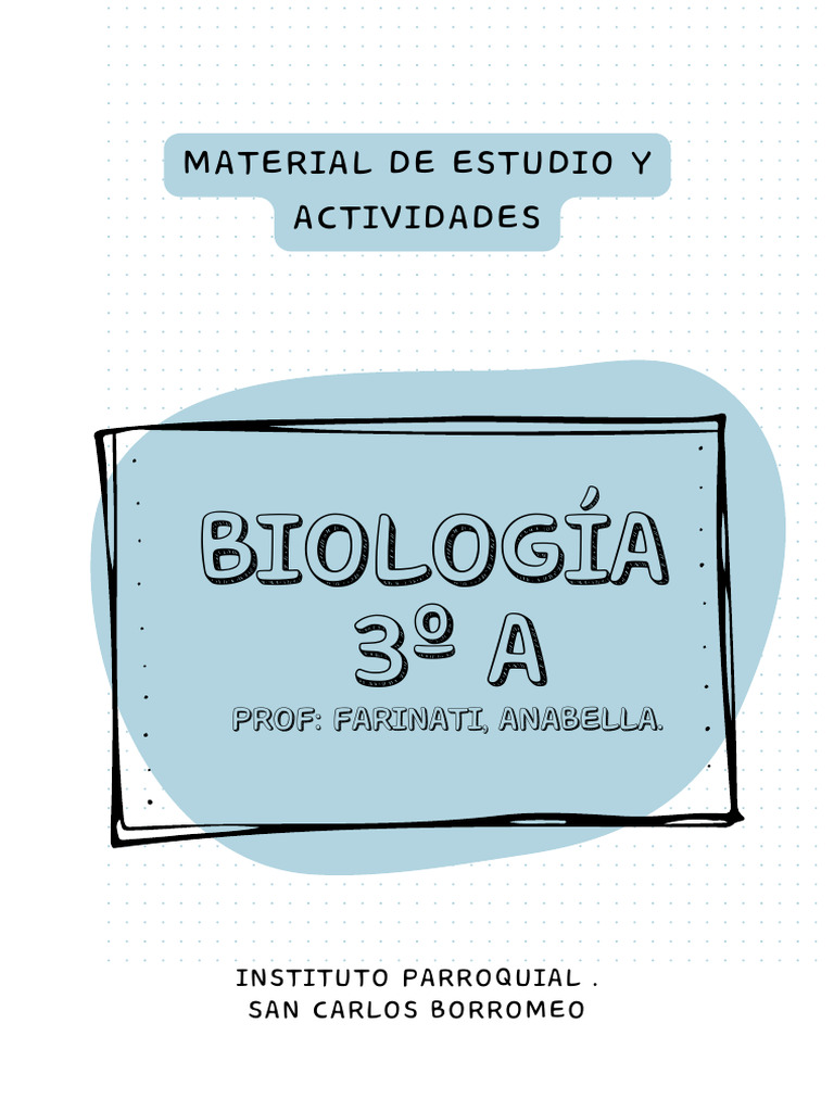 Cuadernillo Final de Biología 3º A | PDF | Sistema nervioso | Neurona