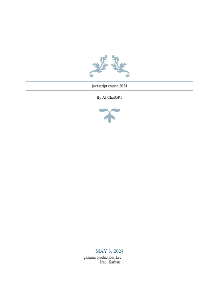Javascript 2024 Course Ai Pdf Java Script Parameter Computer Programming