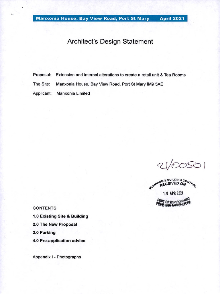 2100501B APL Architects design statement | PDF