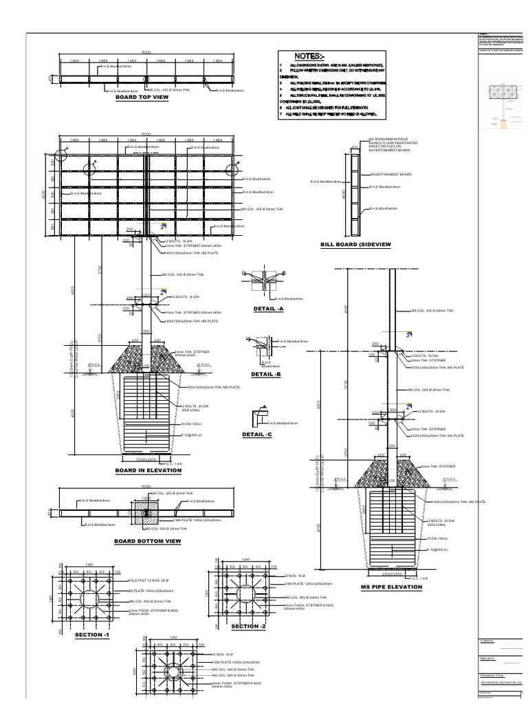 Hoarding Board Plan & Details | PDF
