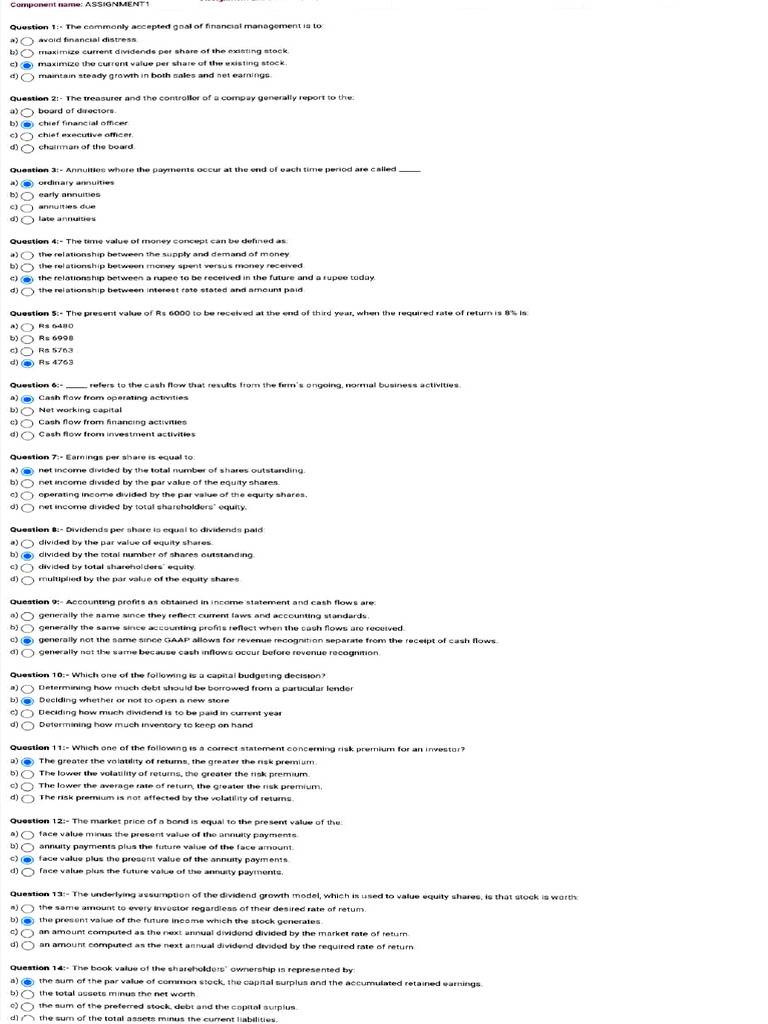 FM Assignment 1 | PDF | Equity (Finance) | Stocks