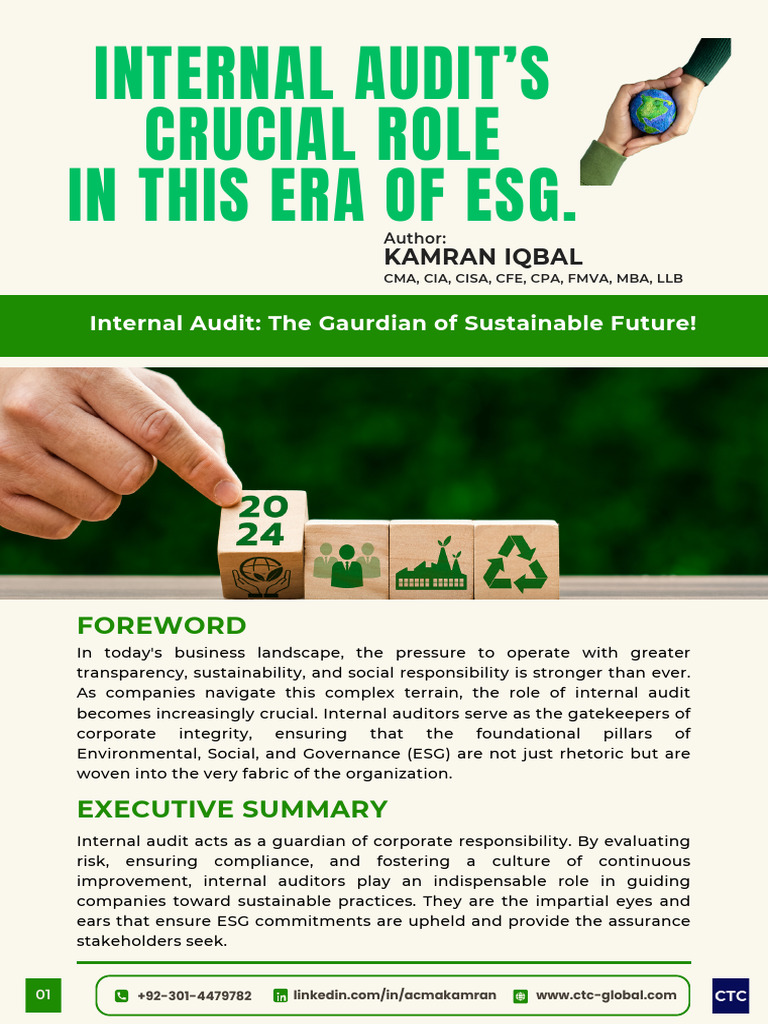 Internal Audit's ESG Leadership | PDF | Internal Audit | Audit