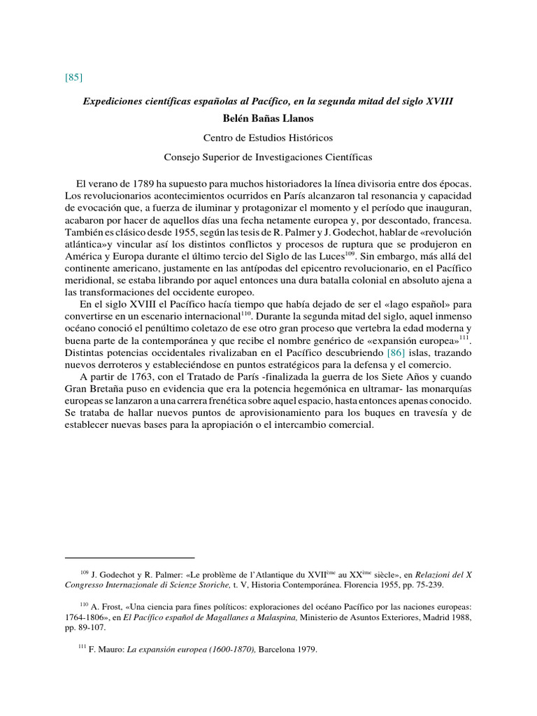 Expediciones Científicas Españolas en el Pacífico Siglo XVIII | PDF | Historia