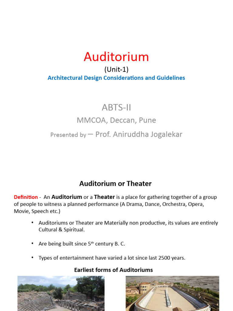 Auditorium Presentation 2 | PDF | Sound | Reflection (Physics)