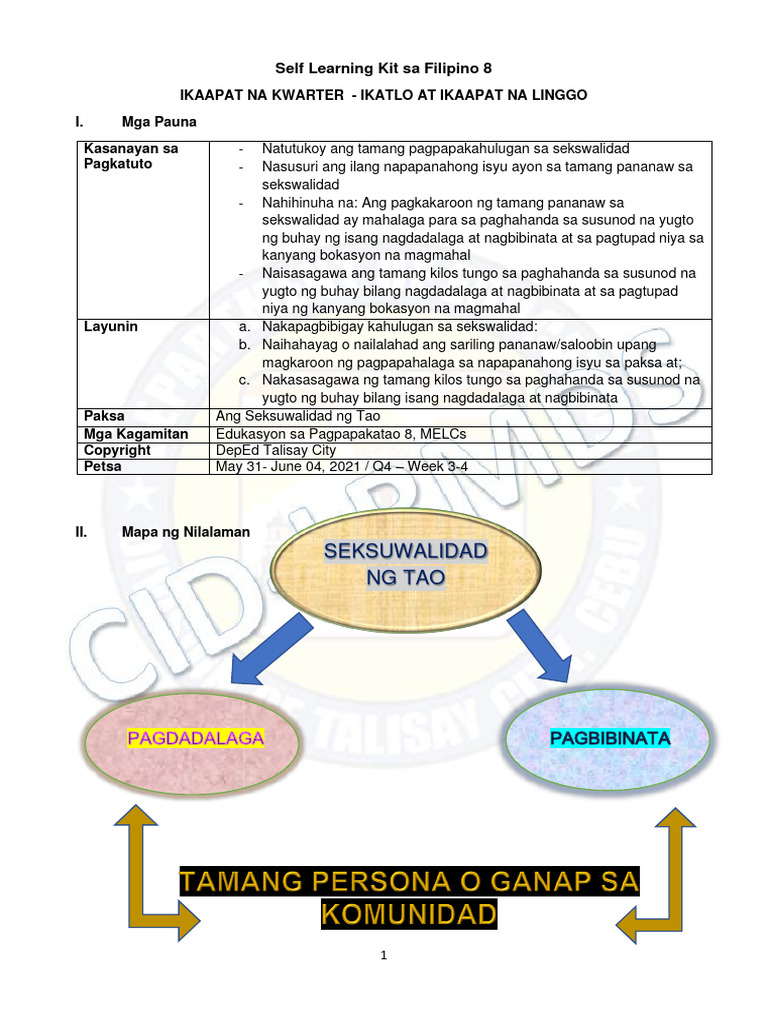 Esp-8 Q4 Week3-4 Bontilao Mancao | PDF