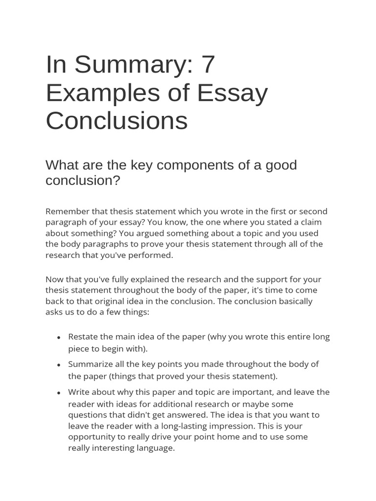 Examples of Conclusions | PDF | Adolescence | Video Games