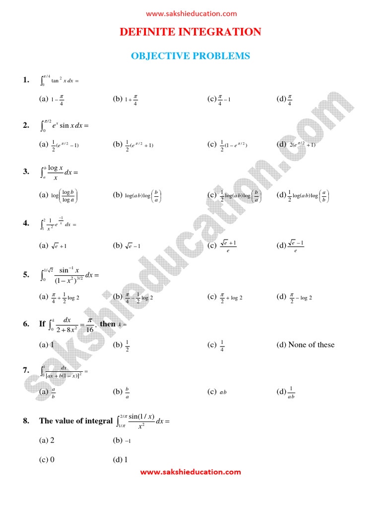 Definite_Integration | PDF | Mathematical Relations | Mathematical Concepts
