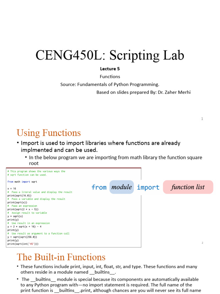 Lecture 5 Python Functions Hadi Updatd Pdf Parameter Computer Programming Computer Program 3806