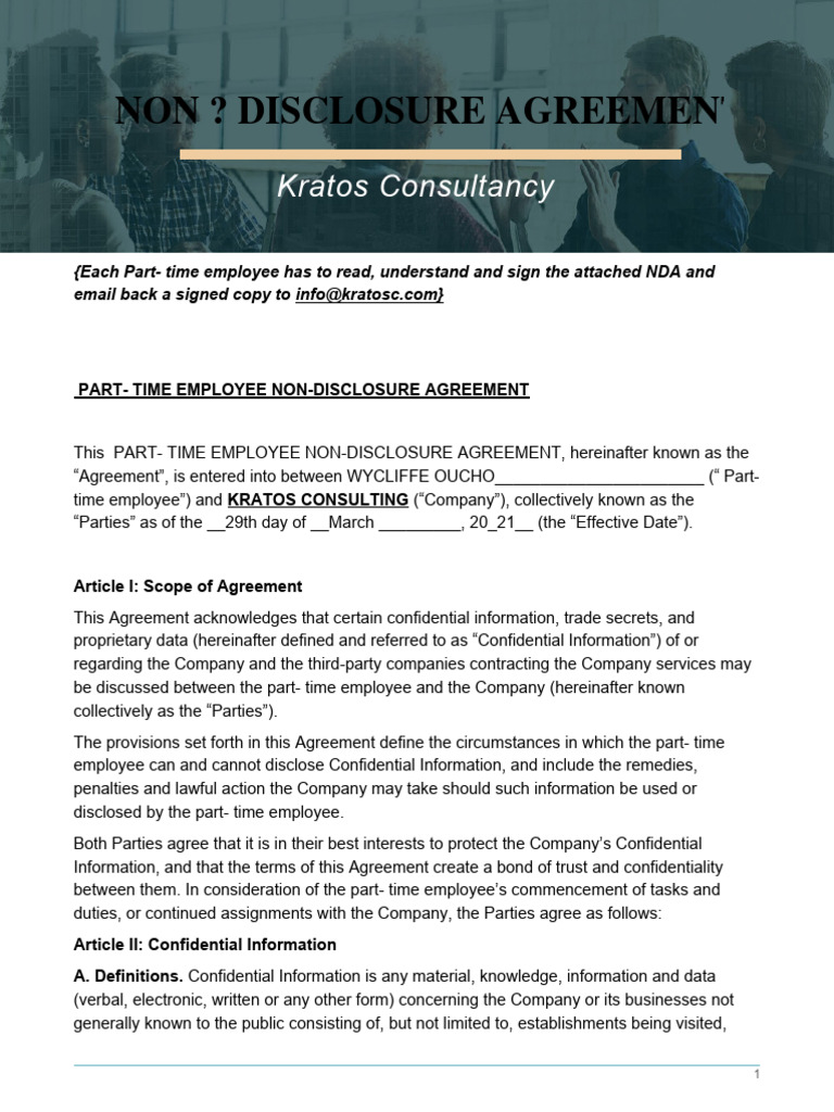 Non Disclosure Agreement F | PDF | Non Disclosure Agreement | Justice