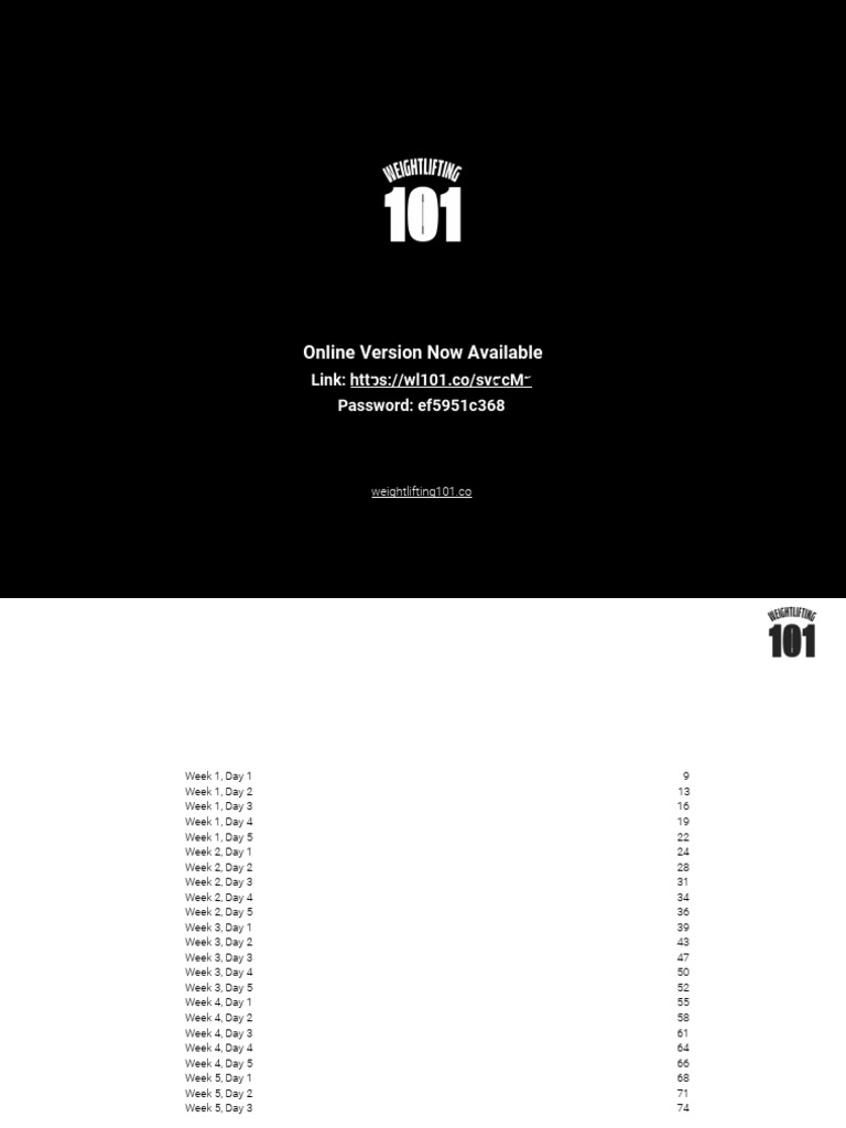 Weightlifting 101 - Raw Strength & Power | Download Free PDF | Strength ...