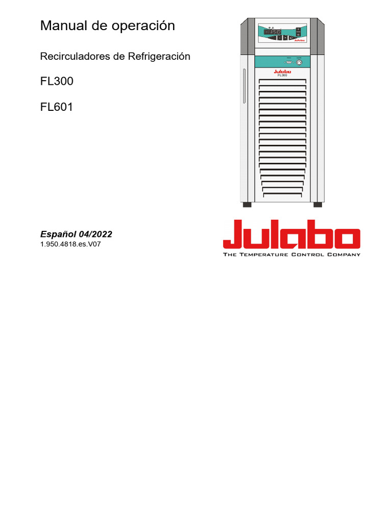 Julabo fl300-1 | PDF | Residuos | Refrigerante