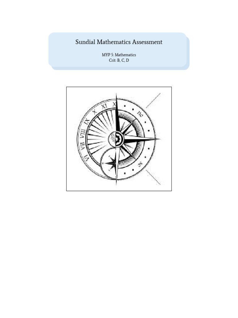Sundial Math Assesment | Download Free PDF | Shadow | Trigonometric ...