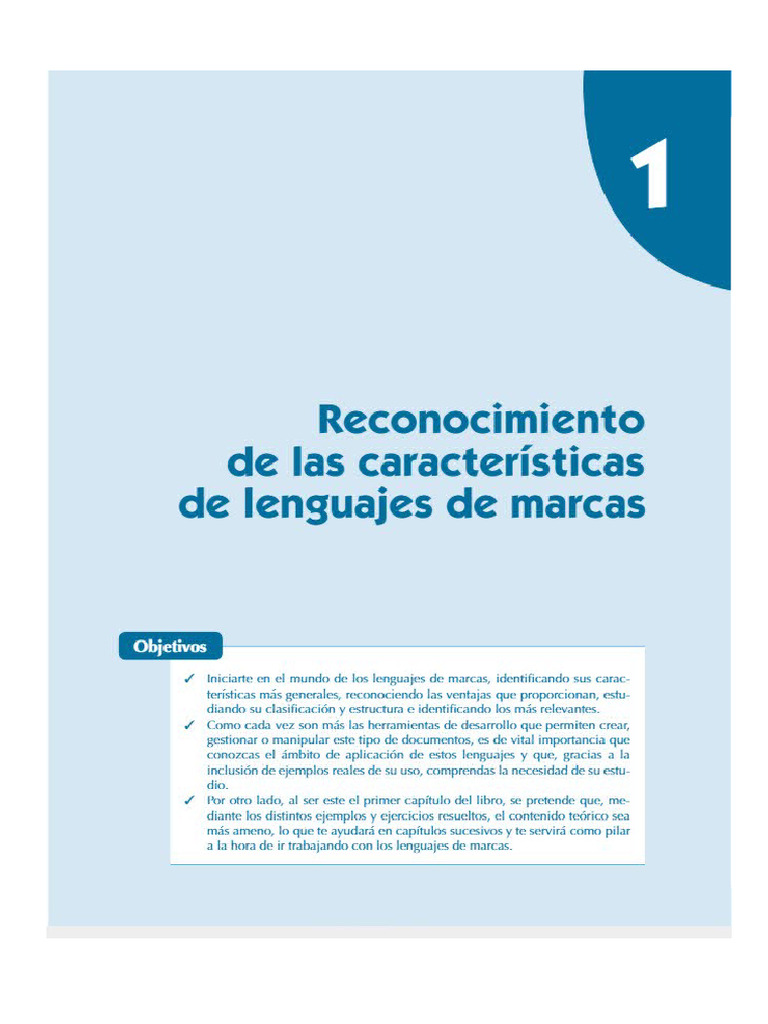 Tema 1. Reconocimiento de Las Caracteristicas de Lenguajes de Marca | PDF