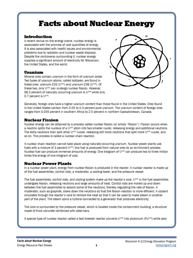 Keep Facts Nuclear Energy | PDF | Radioactive Waste | Nuclear Power